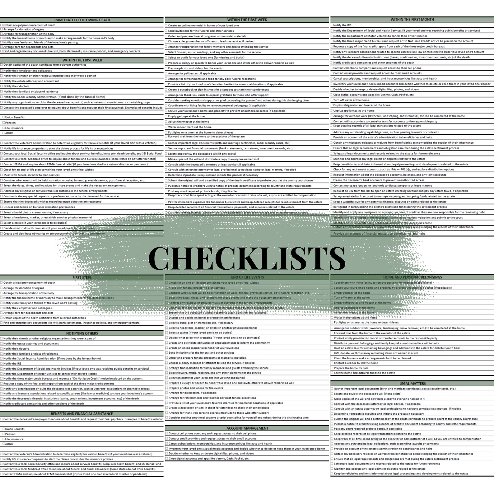 End of Life Planner Legacy Binder Final Arrangement Last Wishes Estate ...