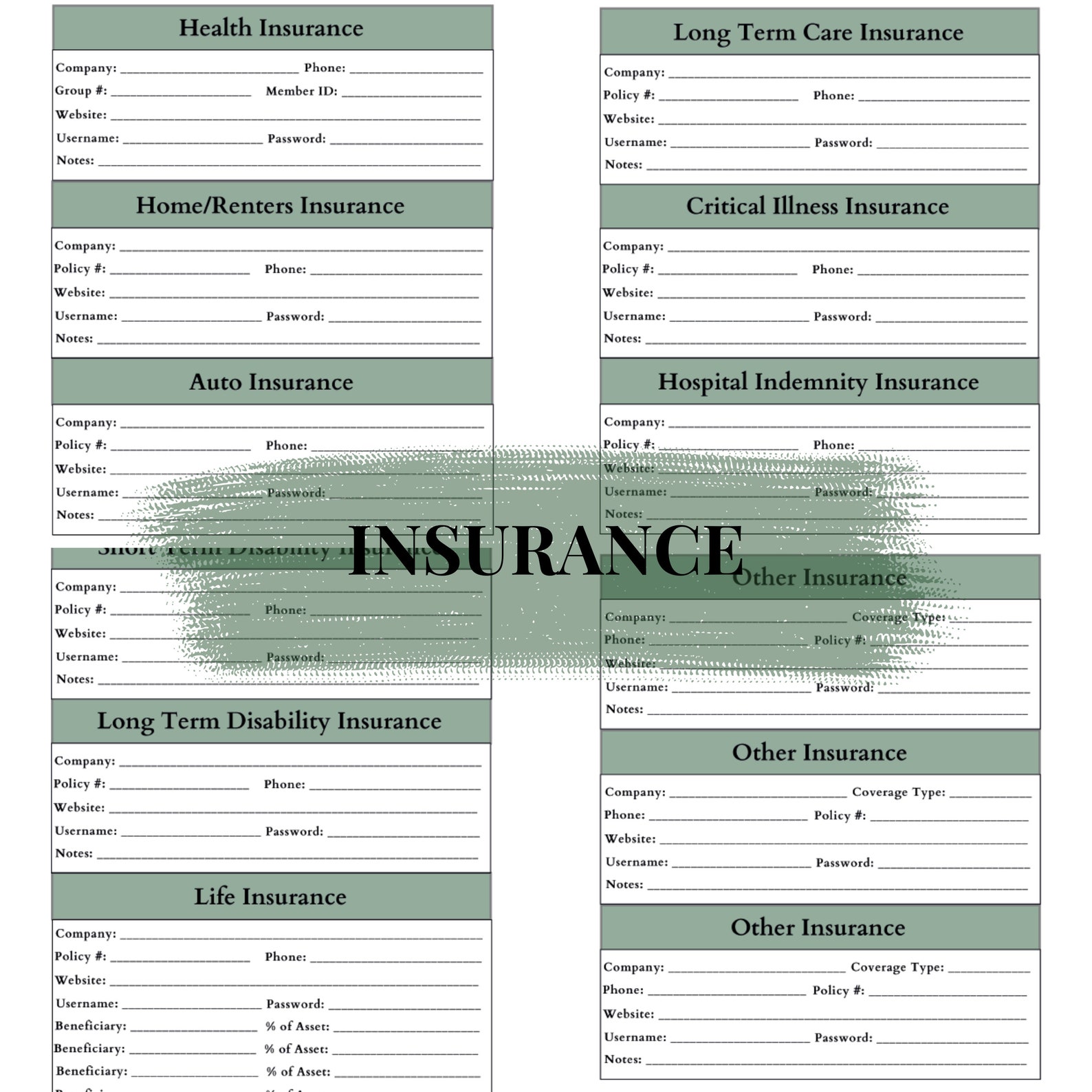 End of Life Planner Legacy Binder Final Arrangement Last Wishes Estate ...