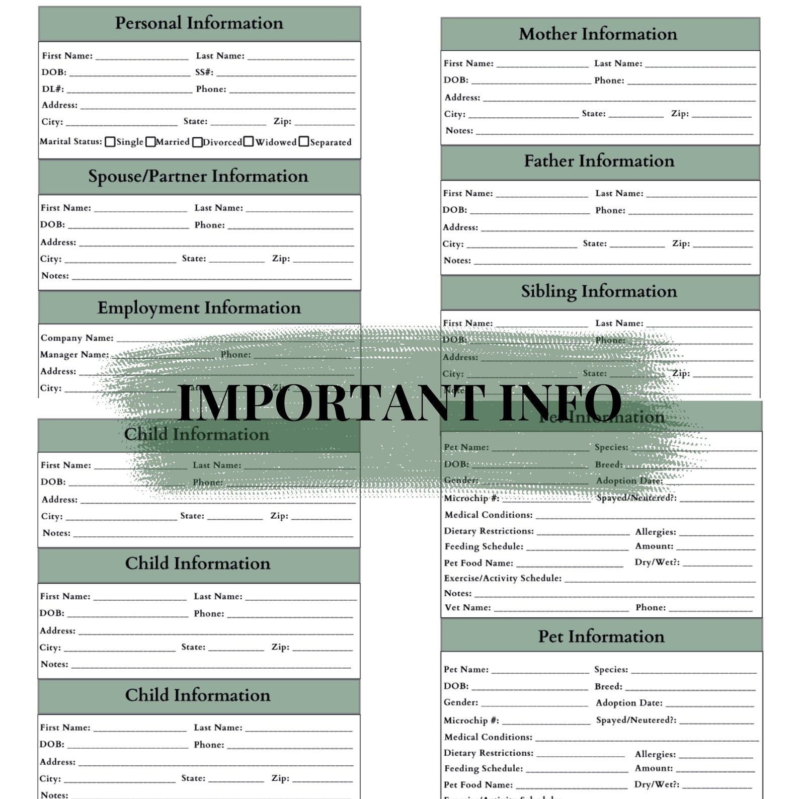 End of Life Planner Legacy Binder Final Arrangement Last Wishes Estate ...