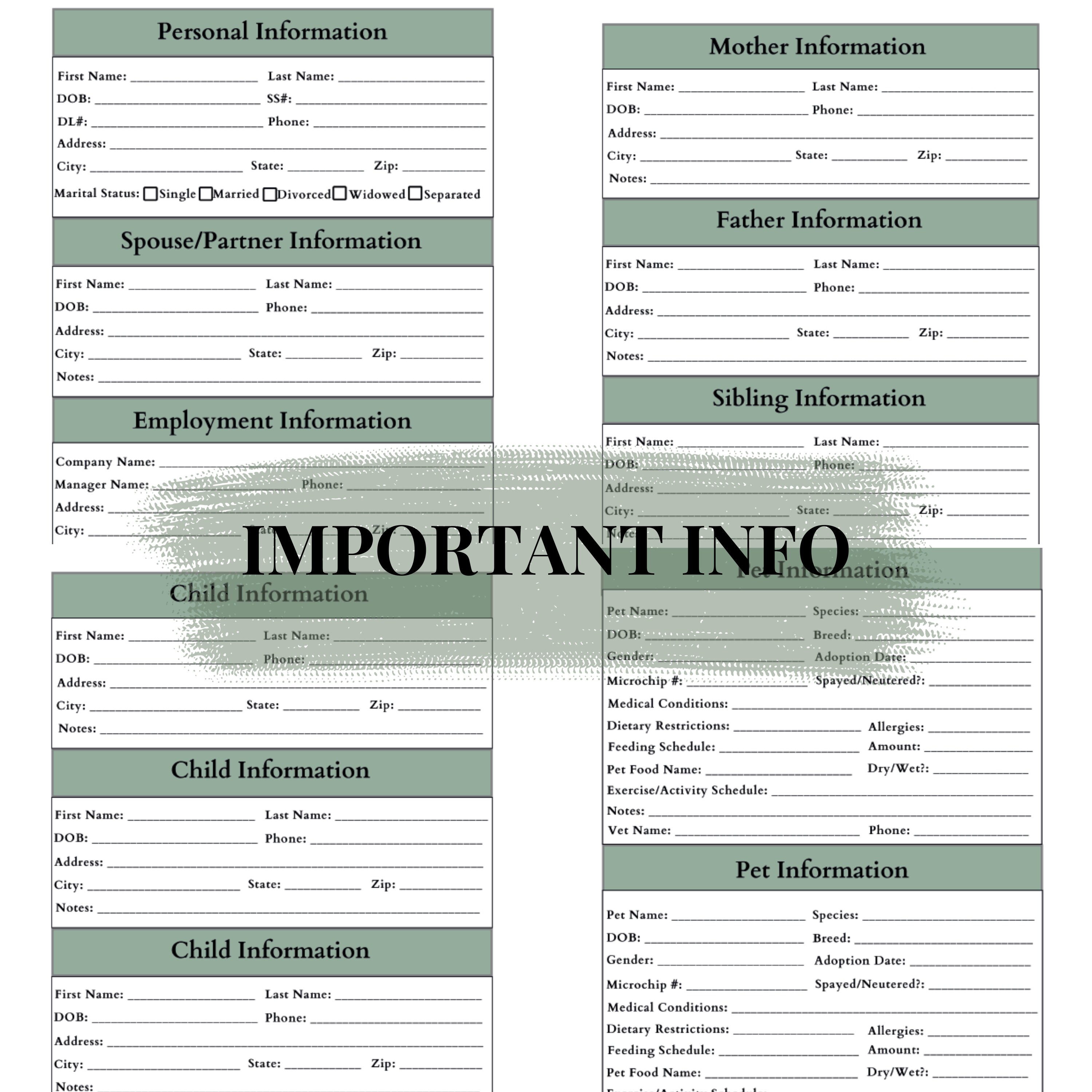 End of Life Planner Legacy Binder Final Arrangement Last Wishes Estate ...