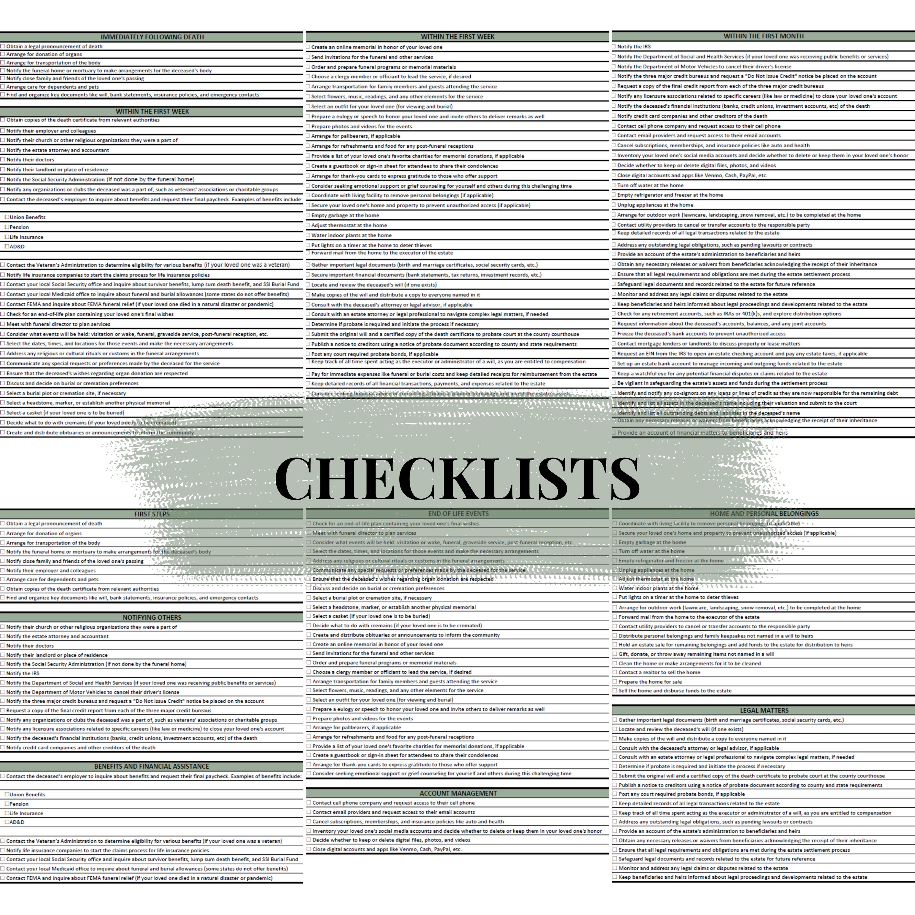 End of Life Planner Legacy Binder Final Arrangement Last Wishes Estate ...