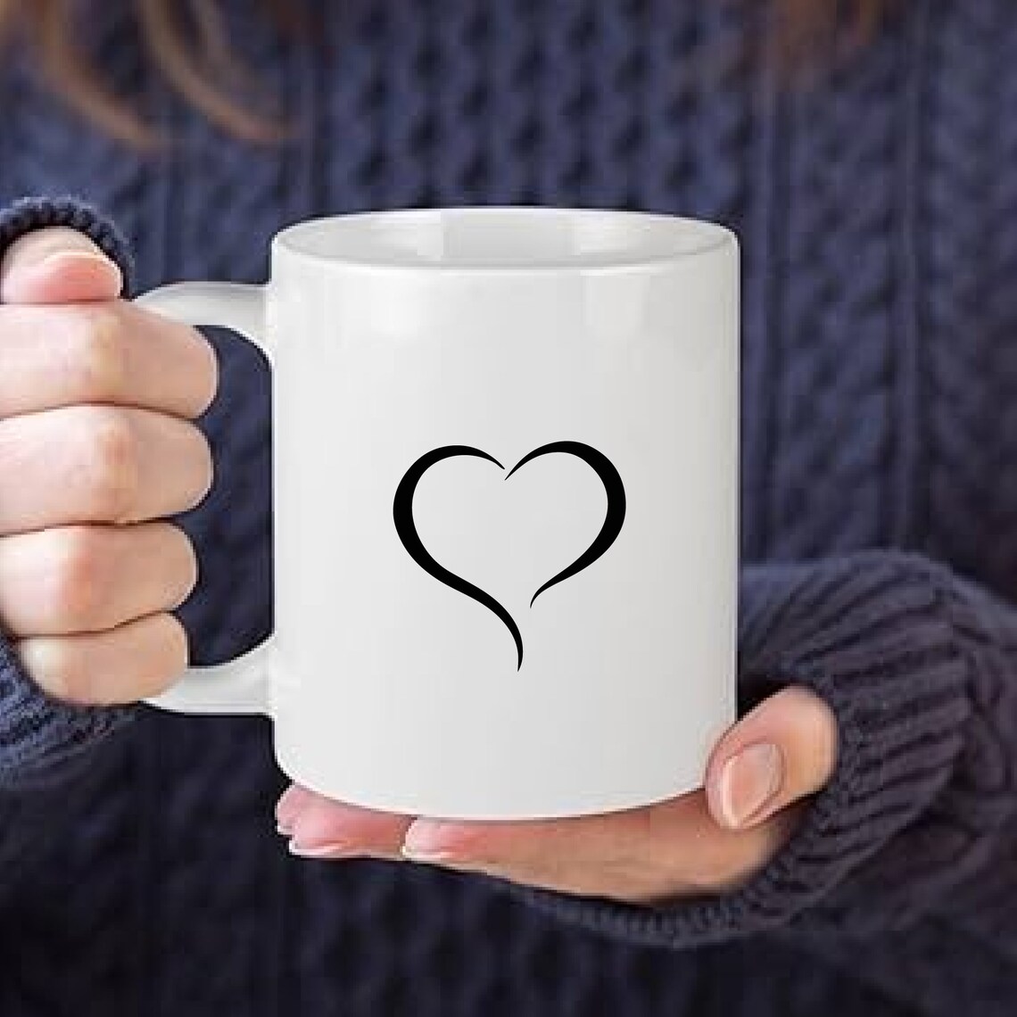 Open Heart Digital Instant Download, SVG Cut File, in Black & White ...