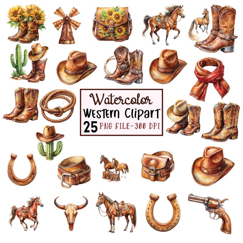 Western Clipart - Etsy