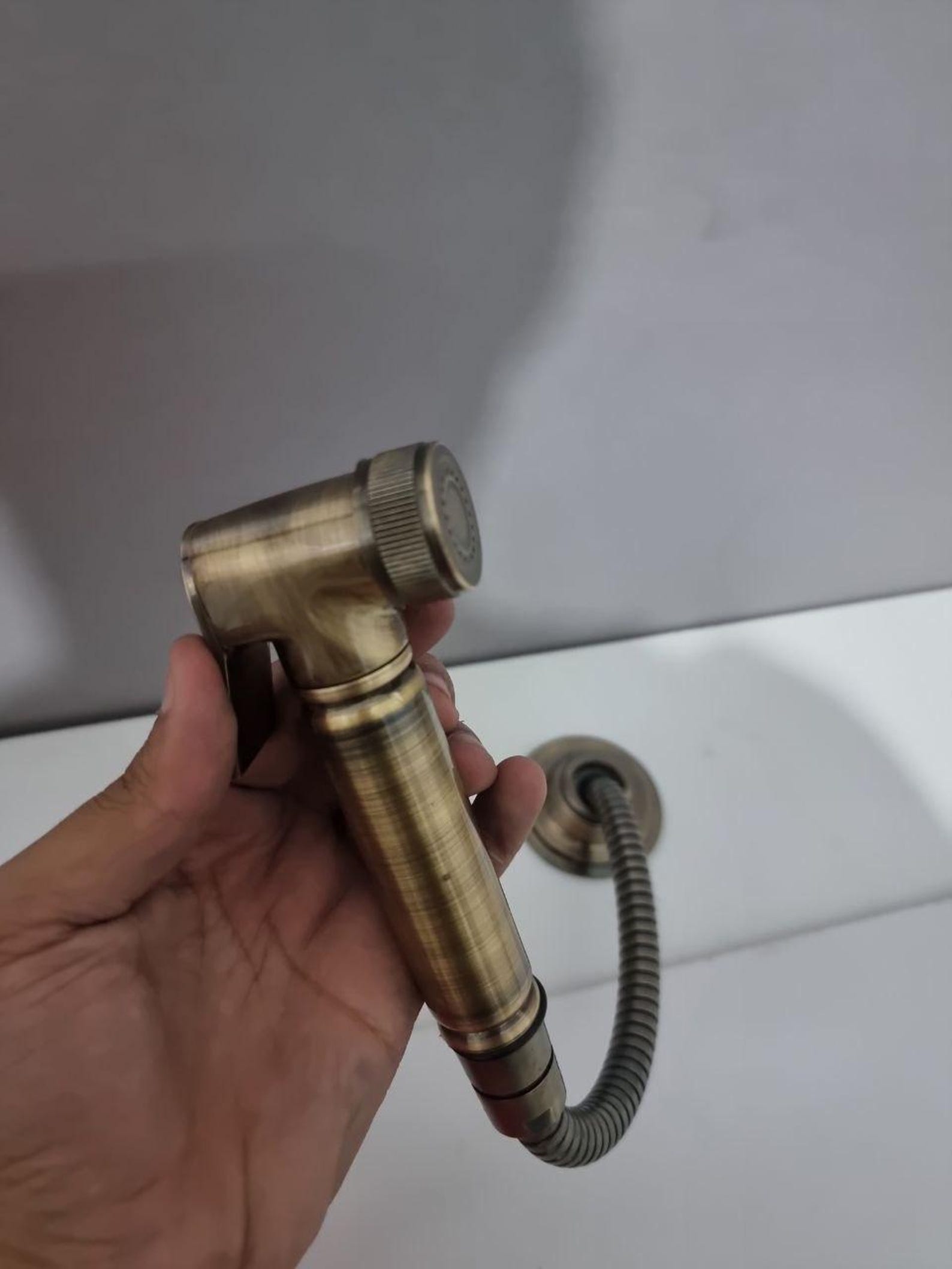 Unlacquered Oiled Bronze Kitchen Sprayer, Handmade Sprayer With High ...