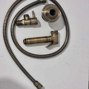 Unlacquered Oiled Bronze Kitchen Sprayer, Handmade Sprayer With High ...