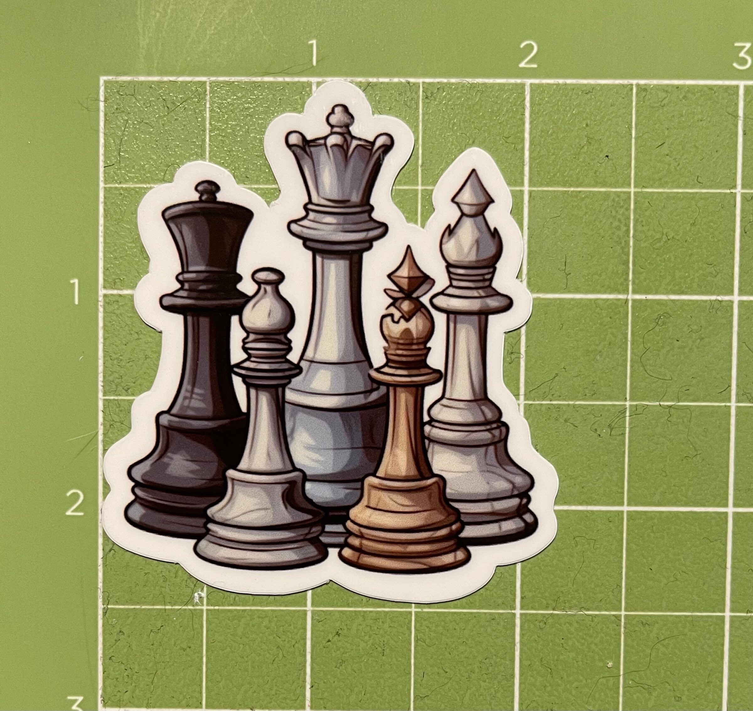 Chess Pieces - Waterproof Sticker - Glossy - Water Bottle - Laptop - Etsy