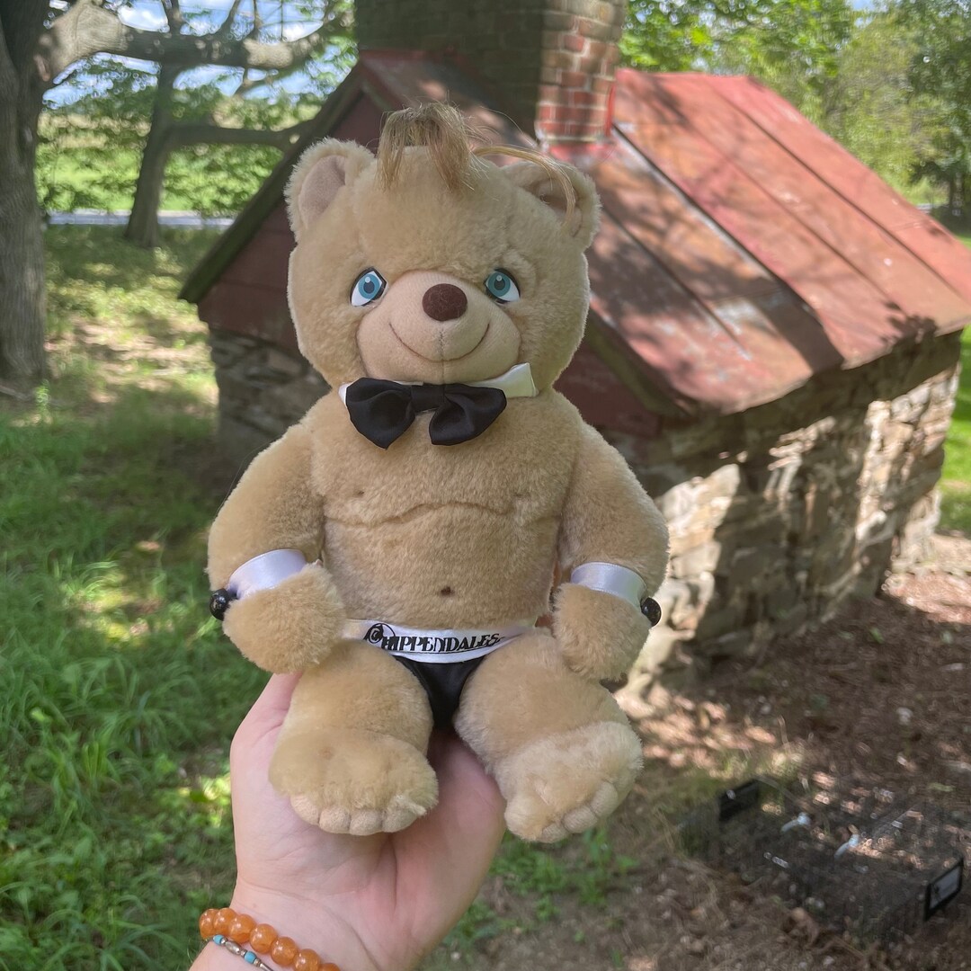 Vintage 1980s Chippendales Male Dancer Teddy Bear, Stuffed Plush Toy ...