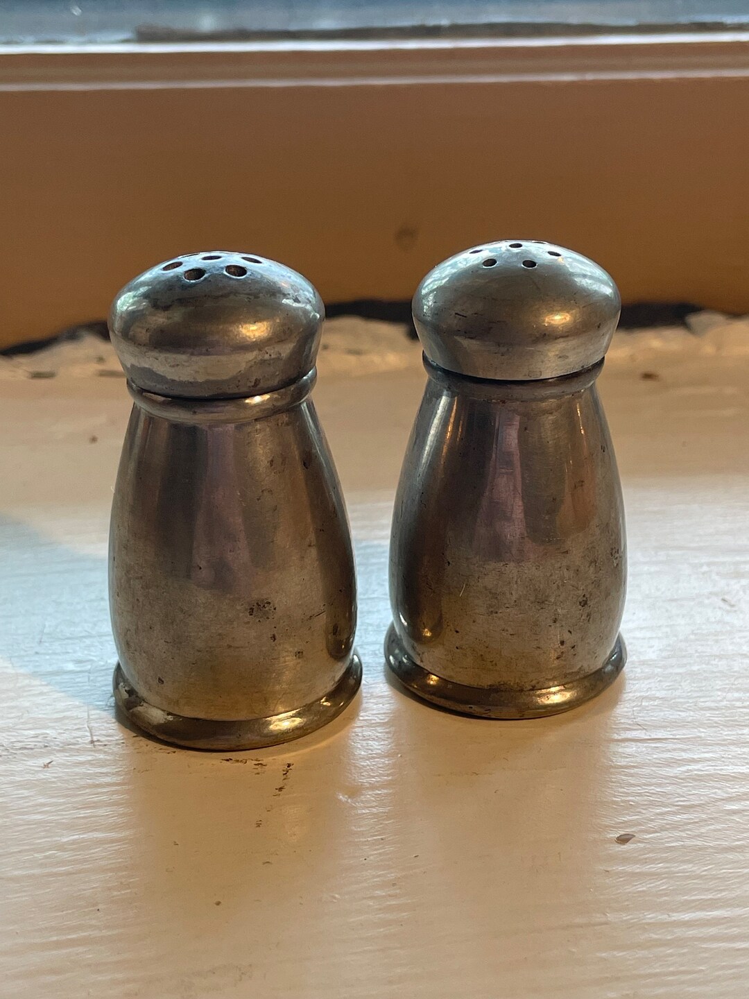 Mayflower Sterling Silver Pewter Salt & Pepper Shakers, Classic Table ...