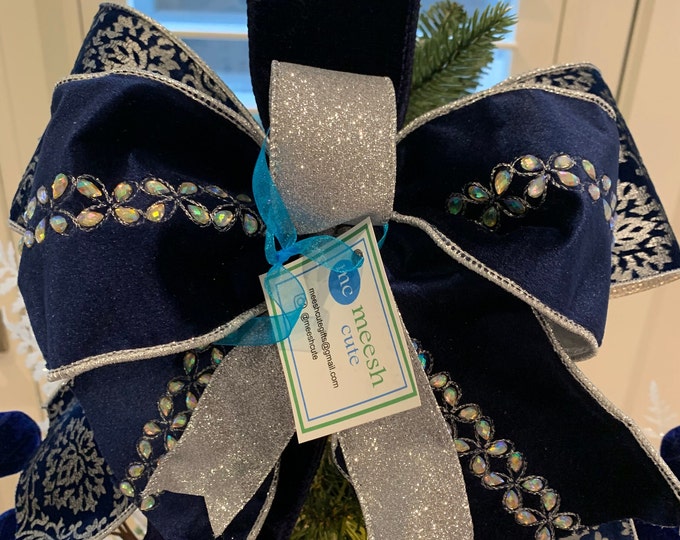 Christmas Tree Topper Snowflake Star Elegant Handmade Tree Topper Deep ...