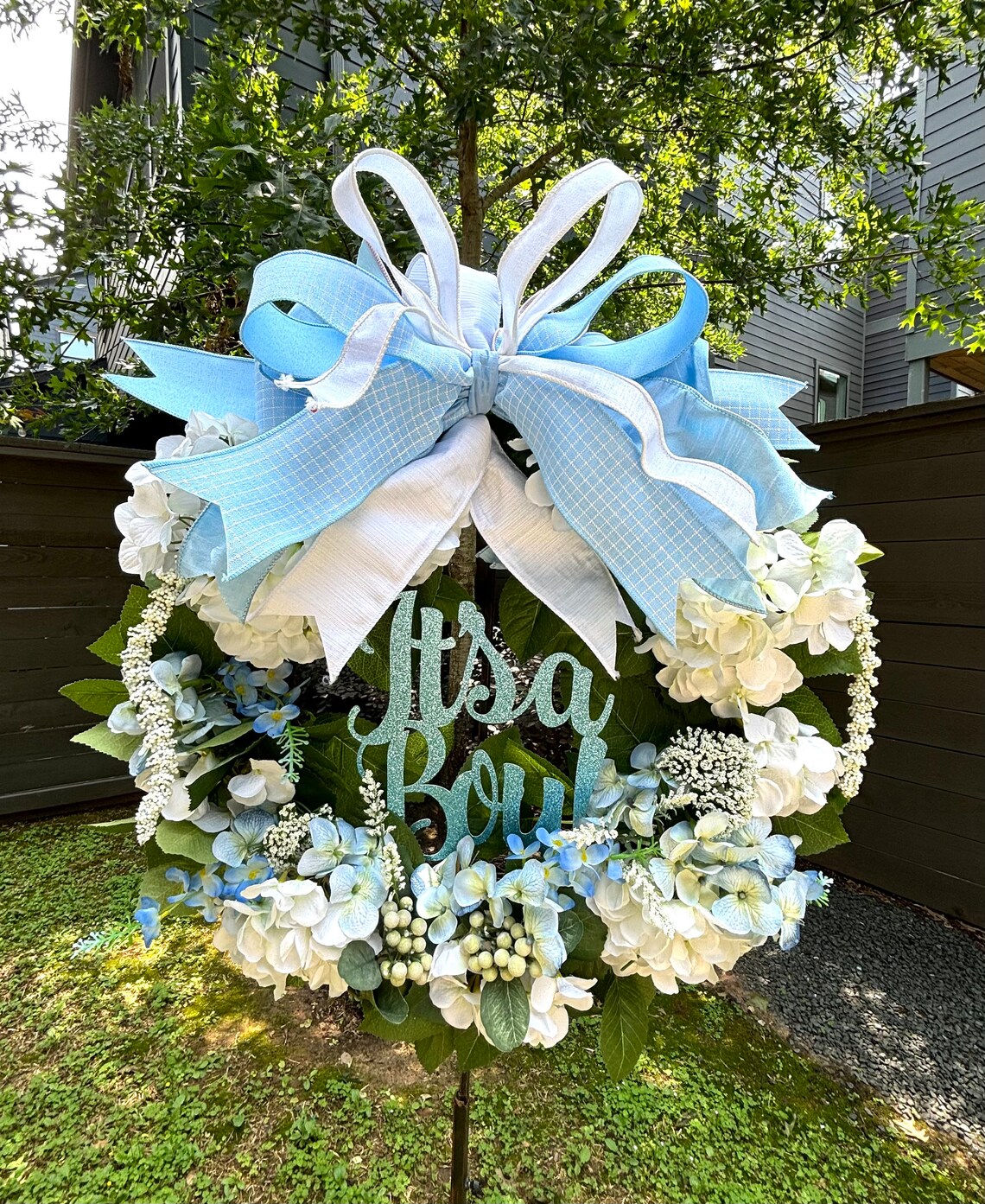 Its a Boy Baby Wreath, Baby Boy Blue Wreath, Baby Boy Shower - Etsy