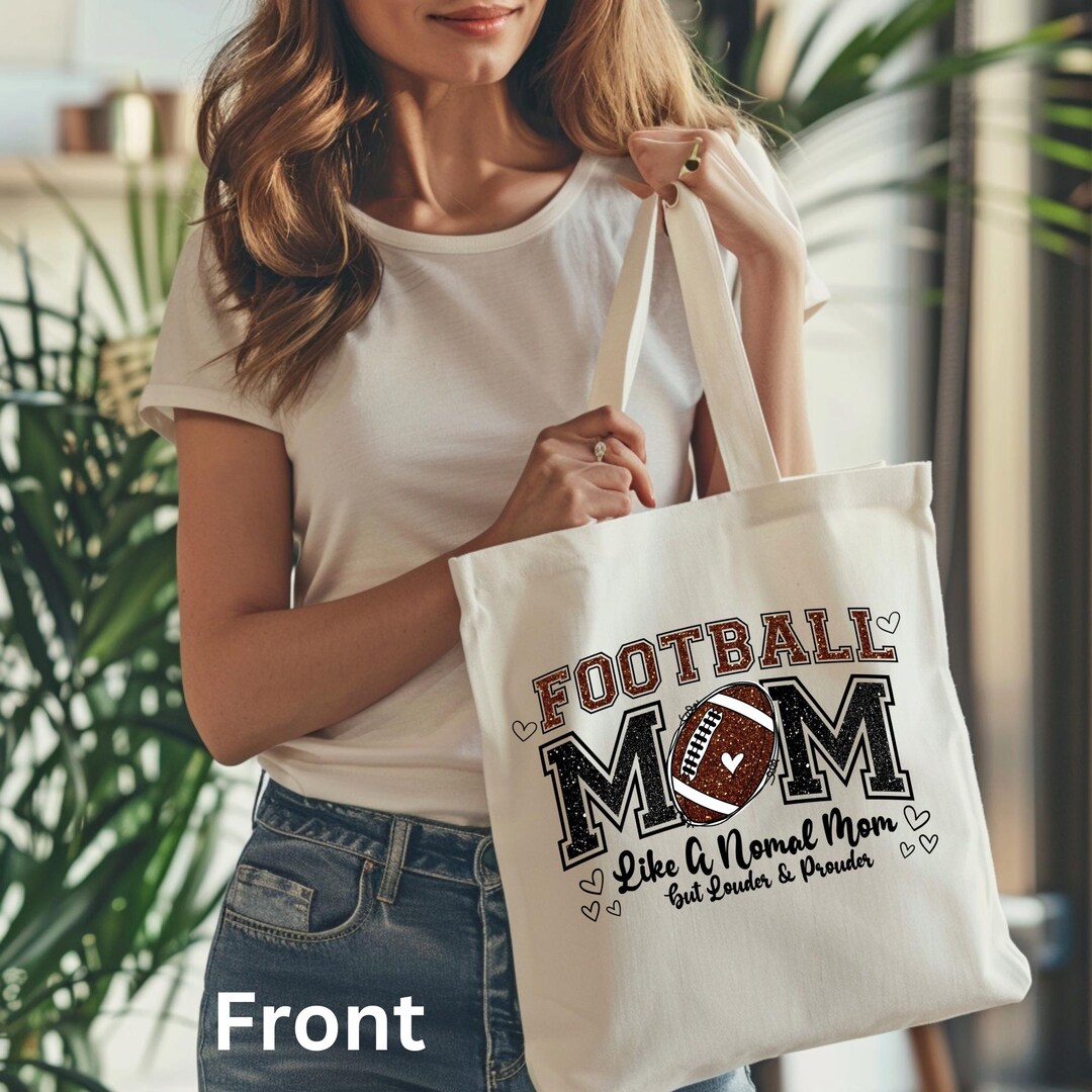 Football Mom Tote Bag, Proud Mom, Game Day Bag, Practice Page, Gift for ...