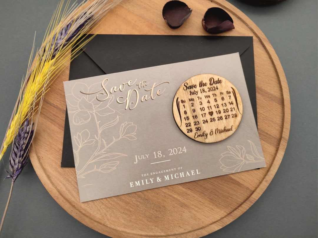 Refrigerator Magnet, Wedding Invitation, Wedding Announcement, Save the ...