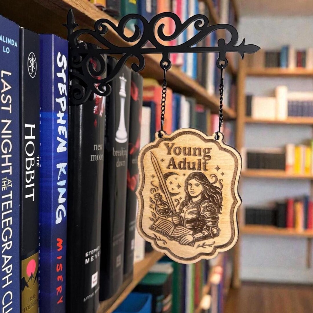 Hanging Genre Shelf Sign for Book Lovers | Cozy Bookshelf Decor - Etsy UK