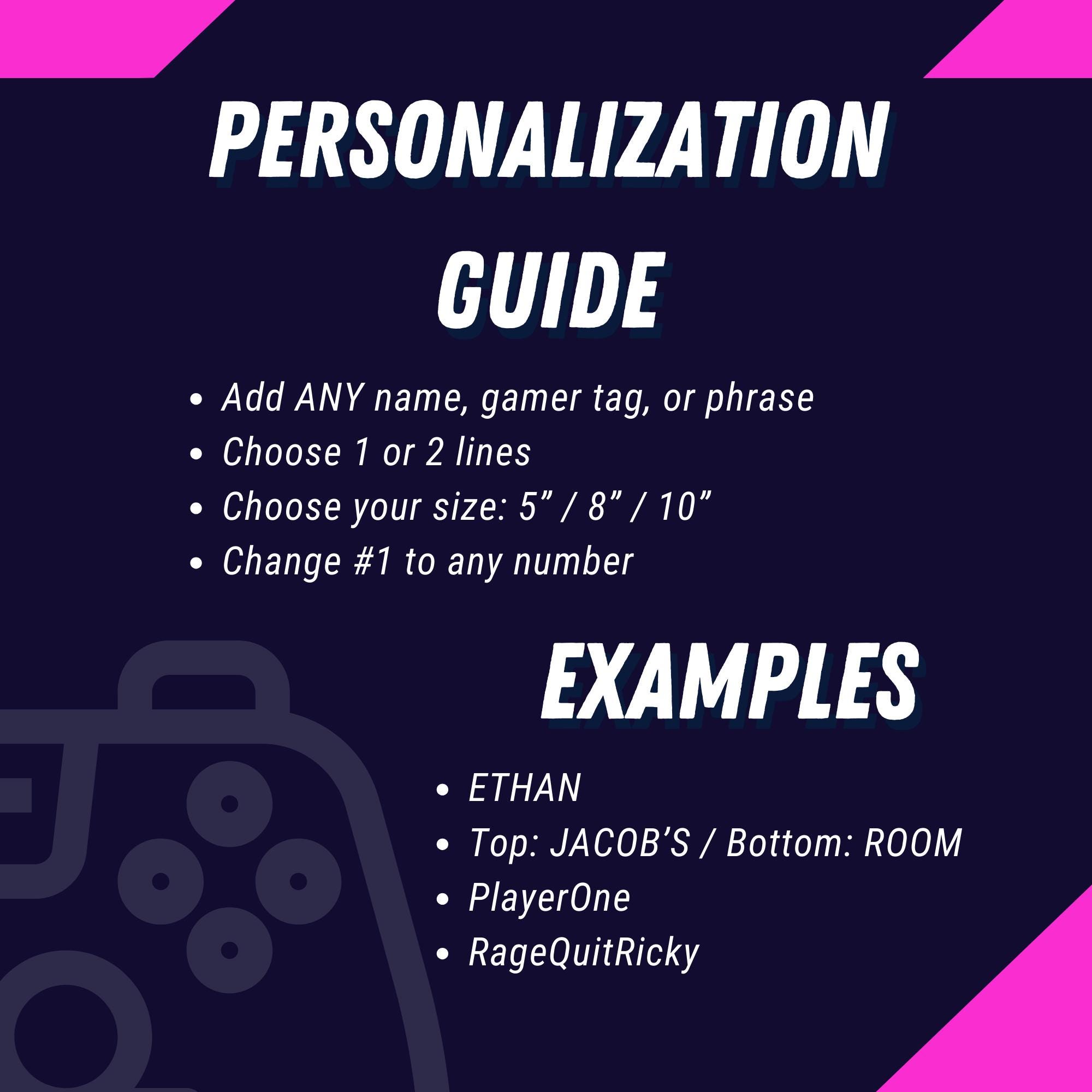 Personalized Gaming Room Decor | Battle Royale Name Sign | Custom Gamer ...