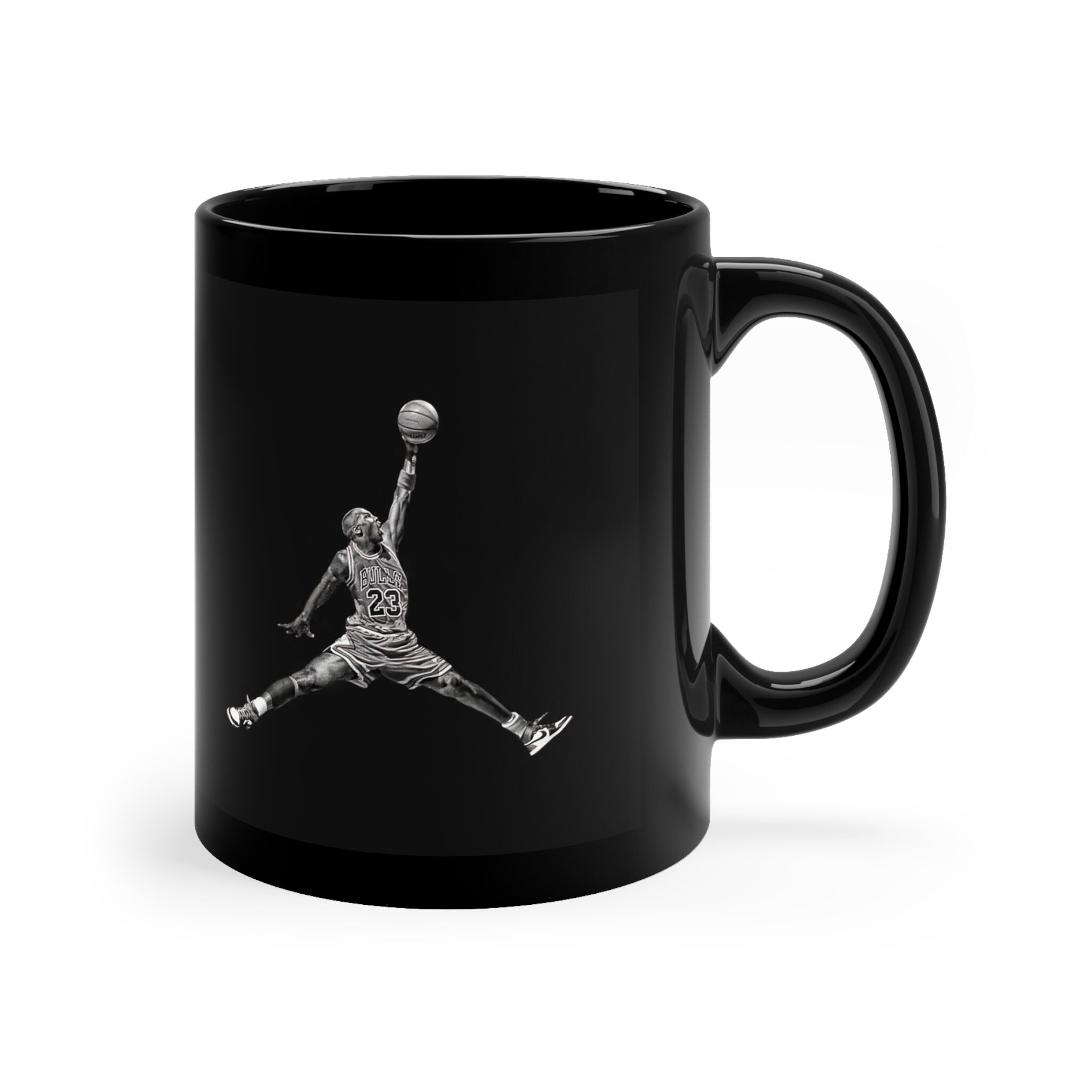 Michael Jordan Jumpman Logo 11oz Black Mug - Etsy