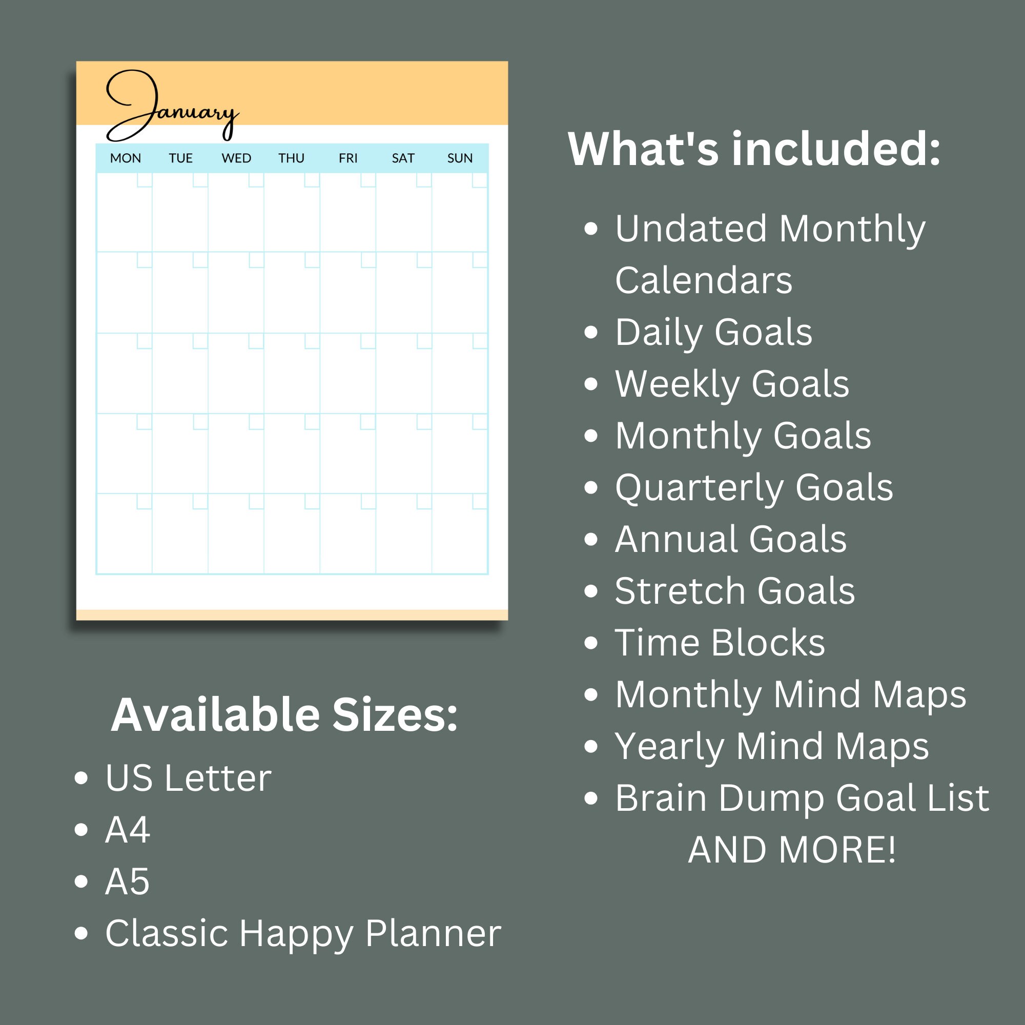 2024 Goal Planner Bundle Goals Tracker Goal Setting Kit - Etsy