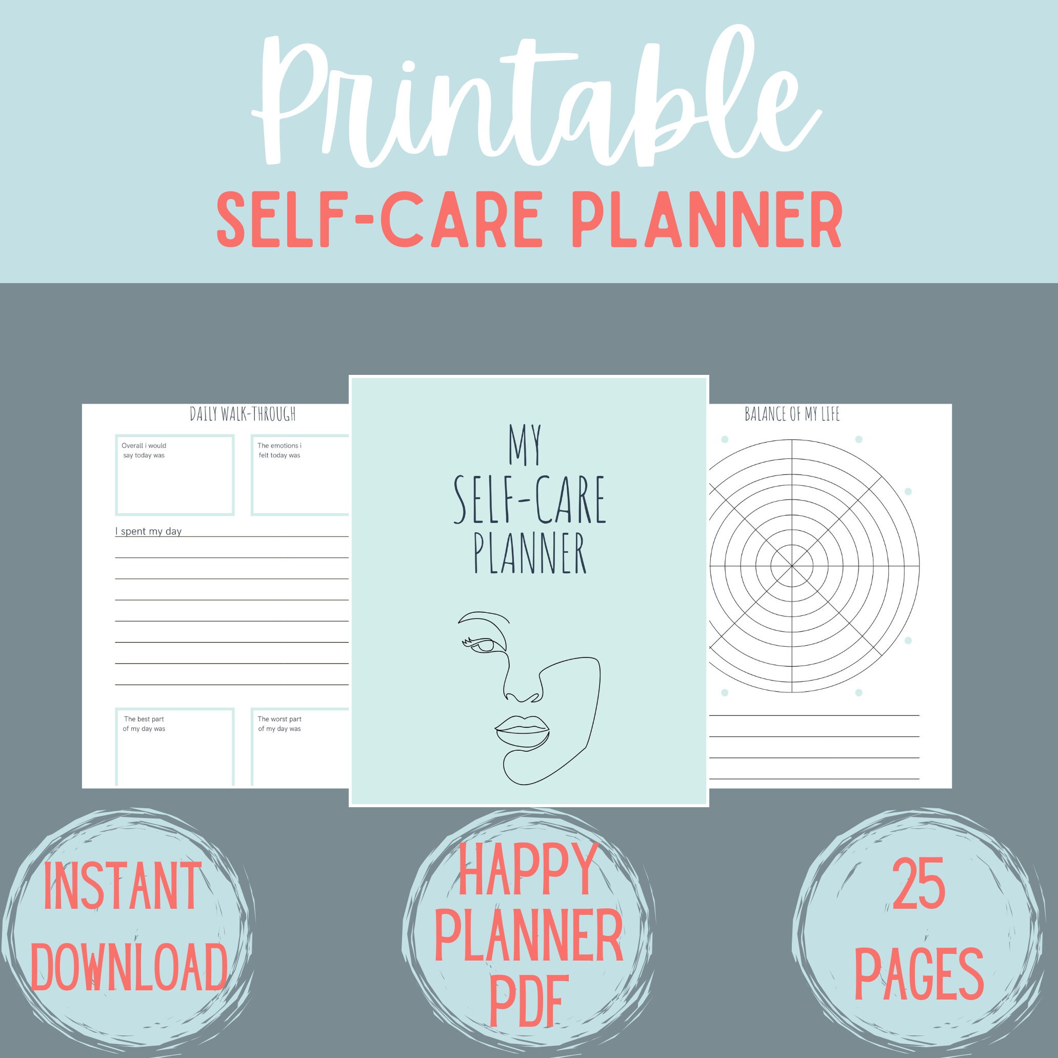 Self-care Planner Printable Self-care Planner Printable Self-care ...