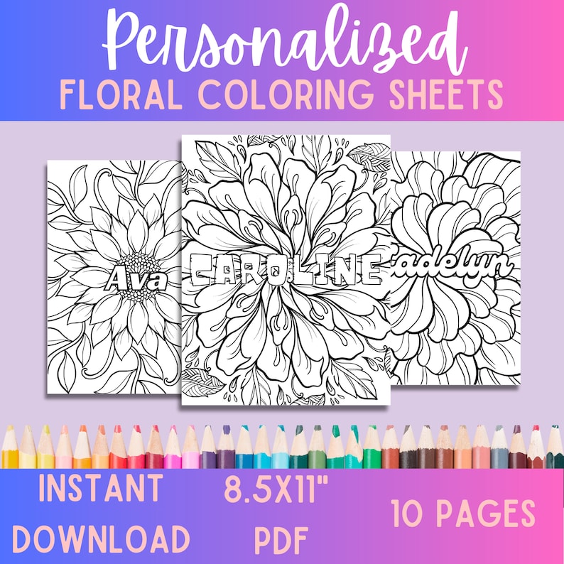 Personalized Coloring Page - Custom Coloring Page - Personalized ...