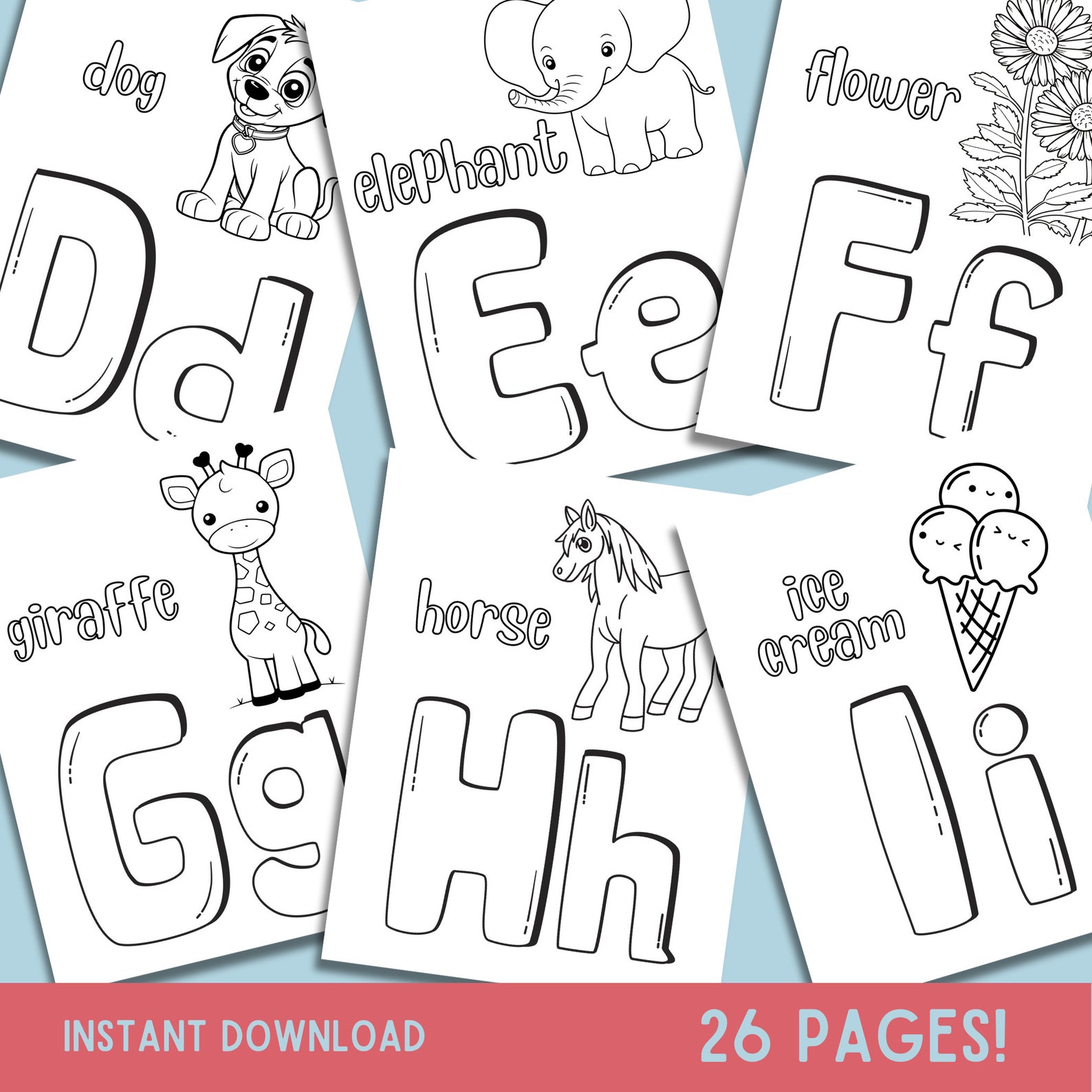 Alphabet Coloring Sheet ABC Coloring Page Preschool, Kindergarten ...