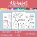 Alphabet Coloring Sheet ABC Coloring Page Preschool, Kindergarten ...