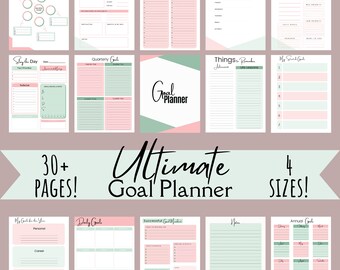 Goal Planner Set 2024 Goals Tracker 2024 Goal Setting Kit New Year ...