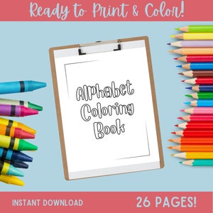 Alphabet Coloring Sheet ABC Coloring Page Preschool, Kindergarten ...
