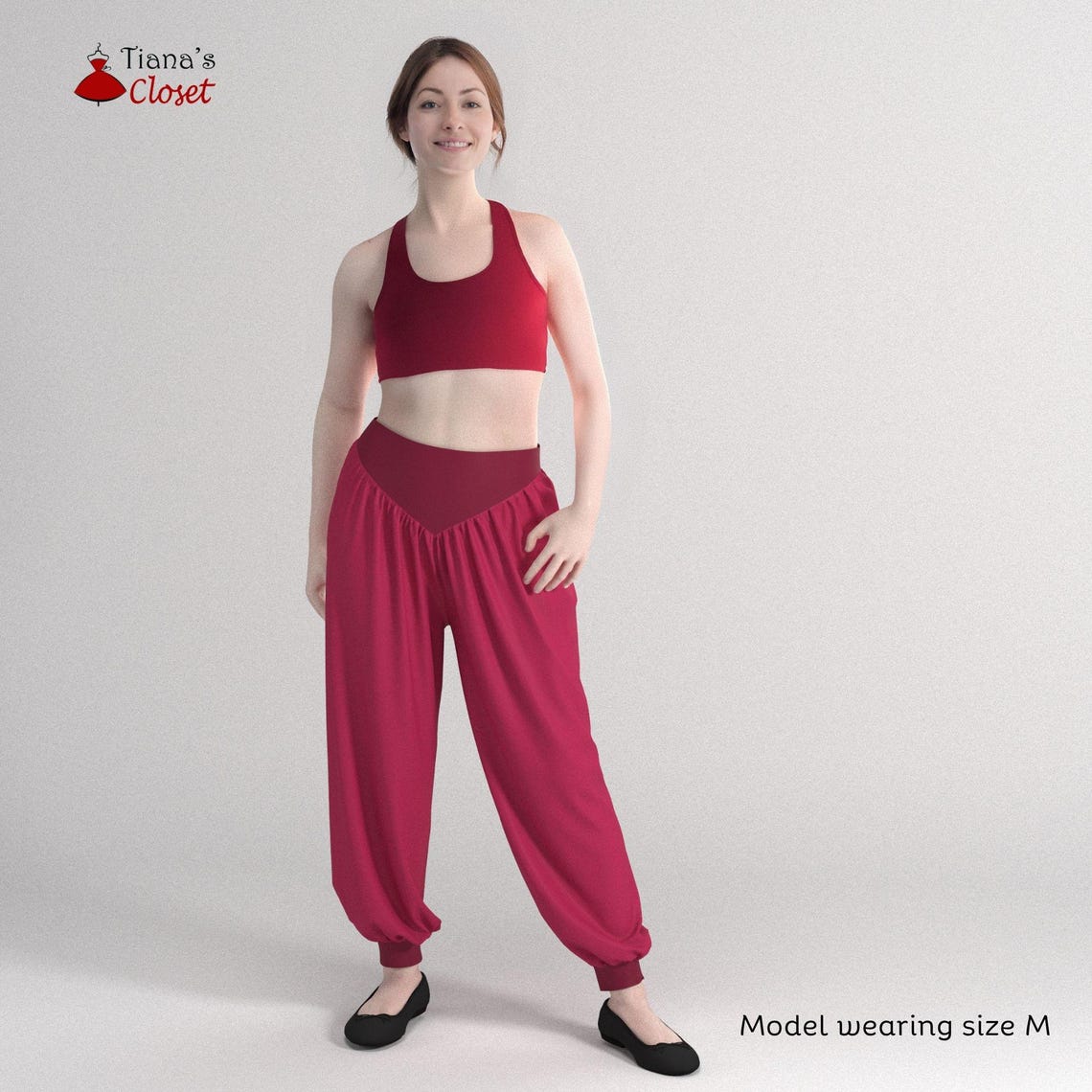 Uma Yoga Pants Sewing Pattern: Boho Wide Leg Lounge Pants (PDF Download ...