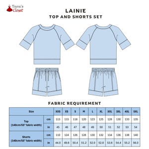Lainie Short Tracksuit Set - PDF Sewing Pattern | Simple Top and Shorts ...