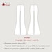 Mira Flared Leg Knit Pants PDF Sewing Pattern High Waist Flare Leggings ...