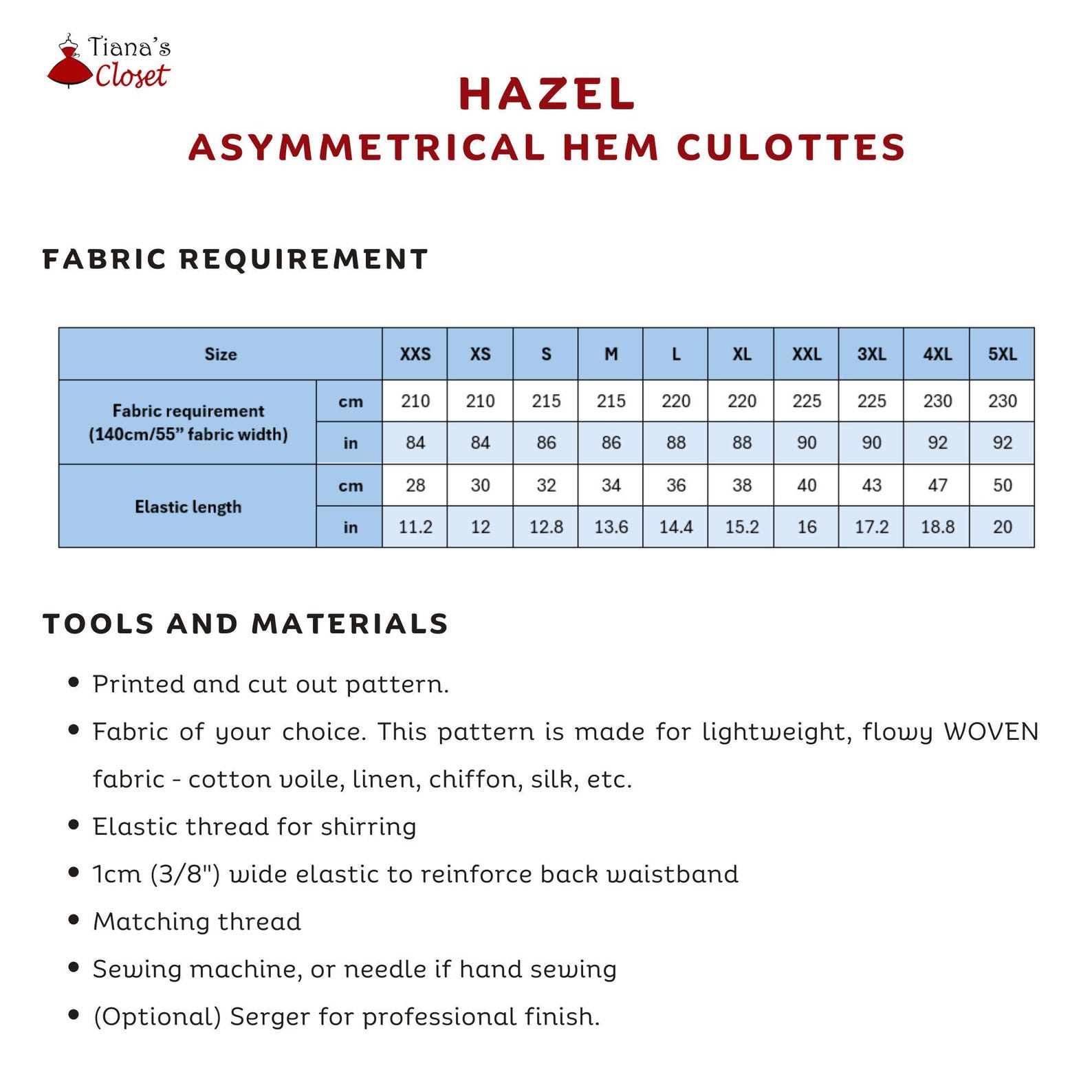 Hazel Culottes PDF Sewing Pattern: Boho Style, Dramatic Wide Legs ...