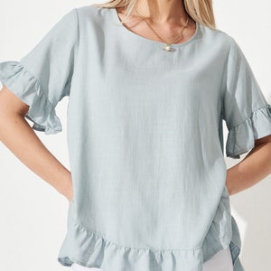 Easy High Low Ruffle Top | Catharina Woven Top | Digital Sewing Pattern ...