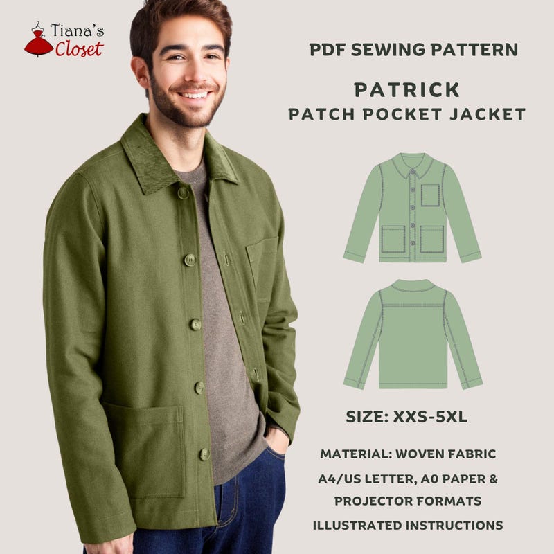 Patch Work Jacket for Men - Etsy