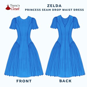 Princess Seam Drop Waist Dress PDF Sewing Pattern Digital Sewing ...