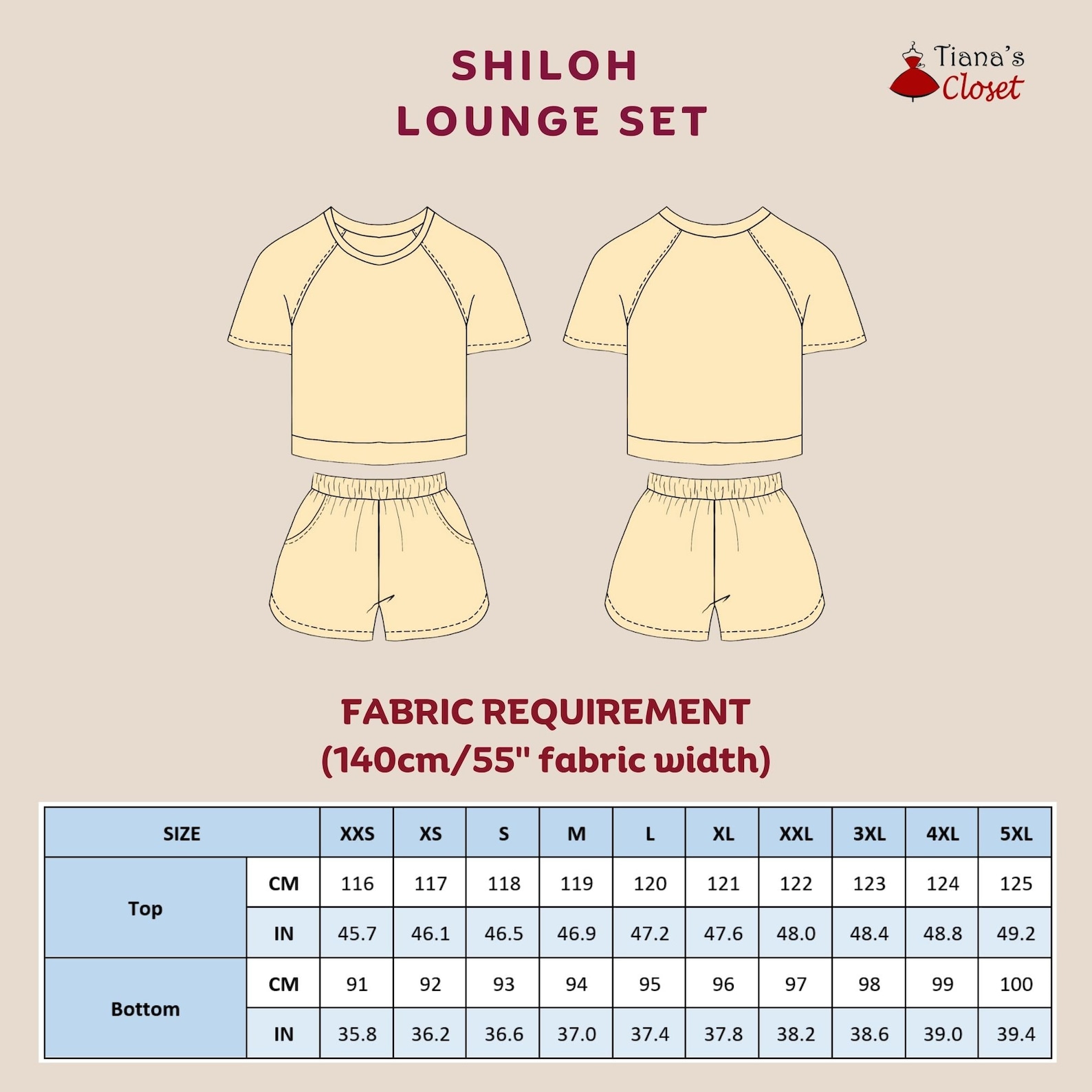 Shiloh Knit Lounge Set Sewing Pattern: Beginner Friendly Top & Shorts ...