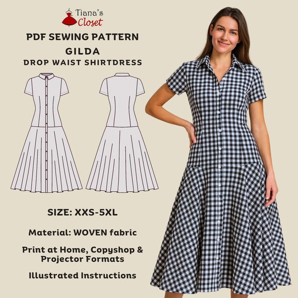 Modest Dress Pattern - Etsy UK