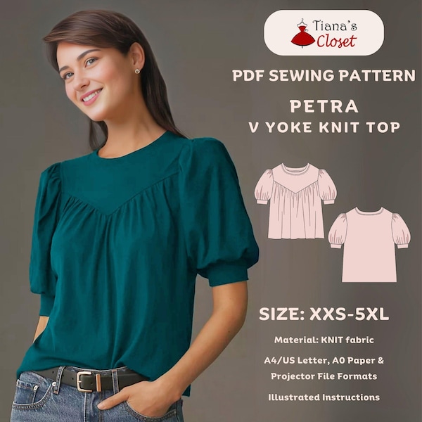 Yoke Blouse Pattern - Etsy UK
