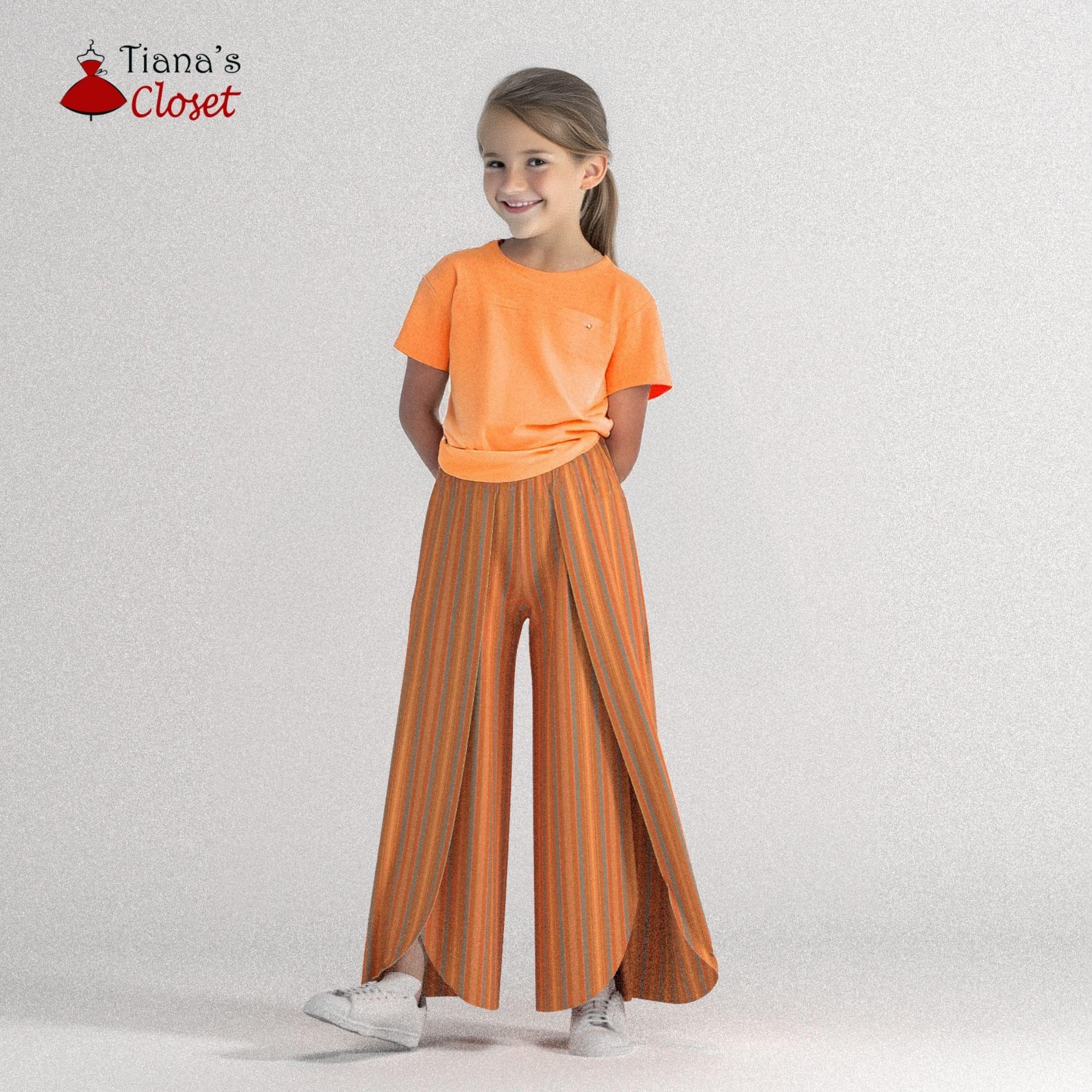 Summer Faux Wrap Front Pants - PDF Sewing Pattern for Kids | Beginner ...