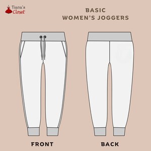 Basic Women's Jogger Pants - Beginner Friendly PDF Sewing Pattern ...