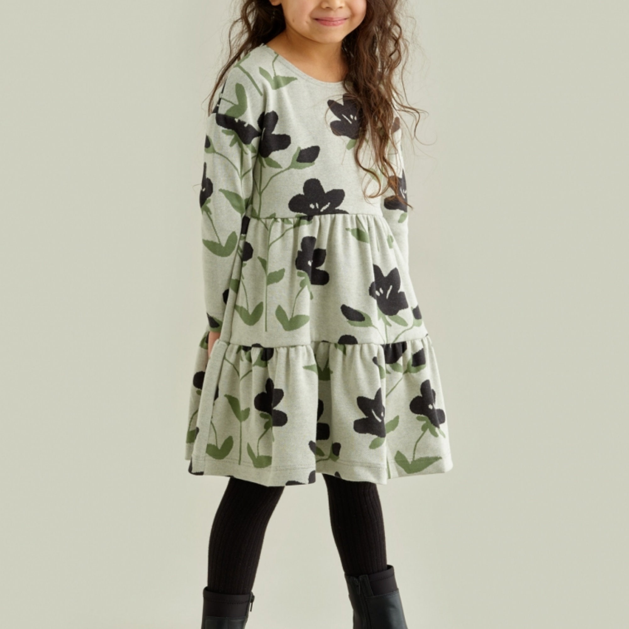 Mabel Long Sleeve Tiered Dress - PDF Sewing Pattern for Kids | Digital ...