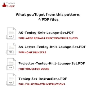 Tenley Knit Lounge Set PDF Sewing Pattern | Digital Pattern for Women ...