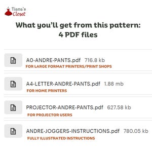 Andre Jogger Pants PDF Sewing Pattern | Digital Pattern for Men | Easy ...