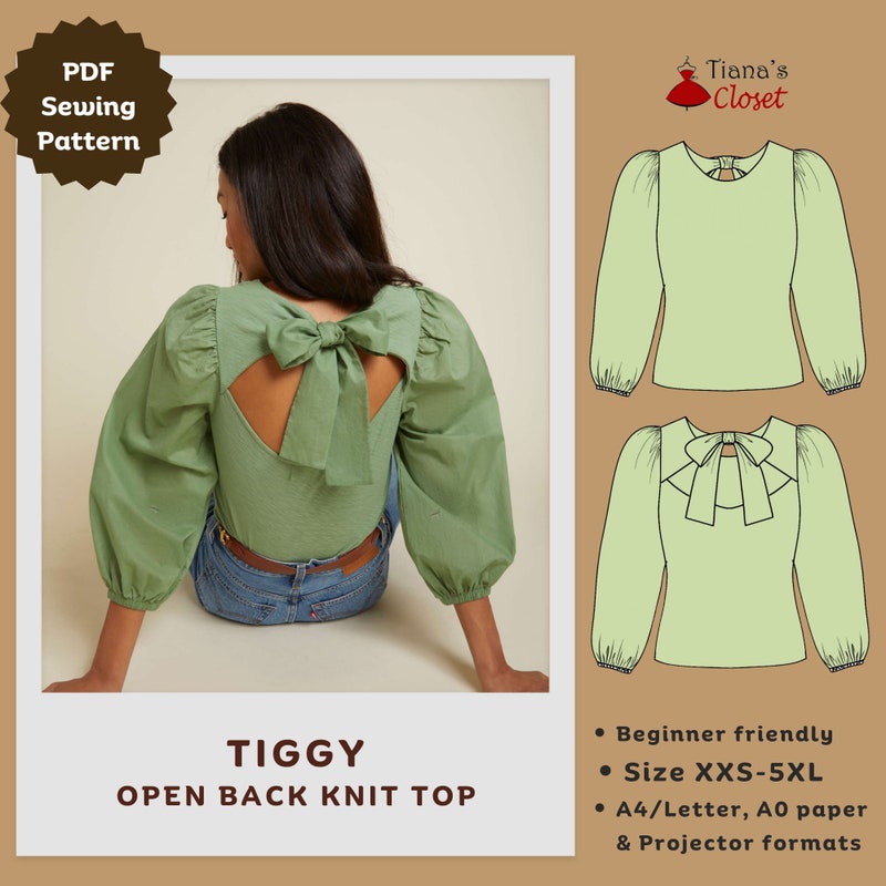 Tie Back Top Pattern - Etsy