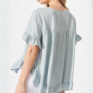 Easy High Low Ruffle Top | Catharina Woven Top | Digital Sewing Pattern ...