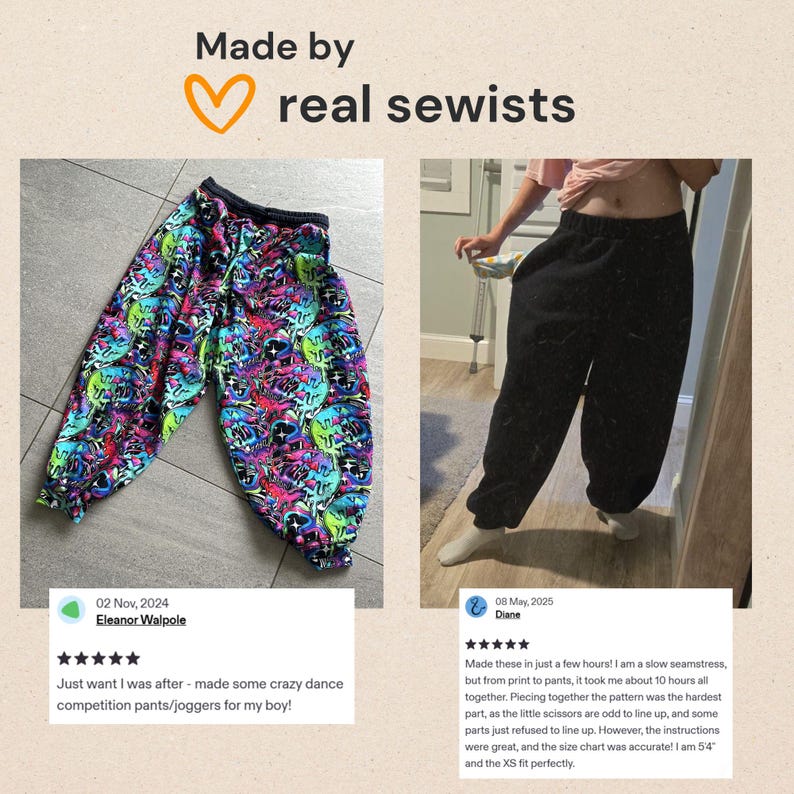 Dara Barrel Track Pants Sewing Pattern: Beginner Loungewear (PDF) - Etsy