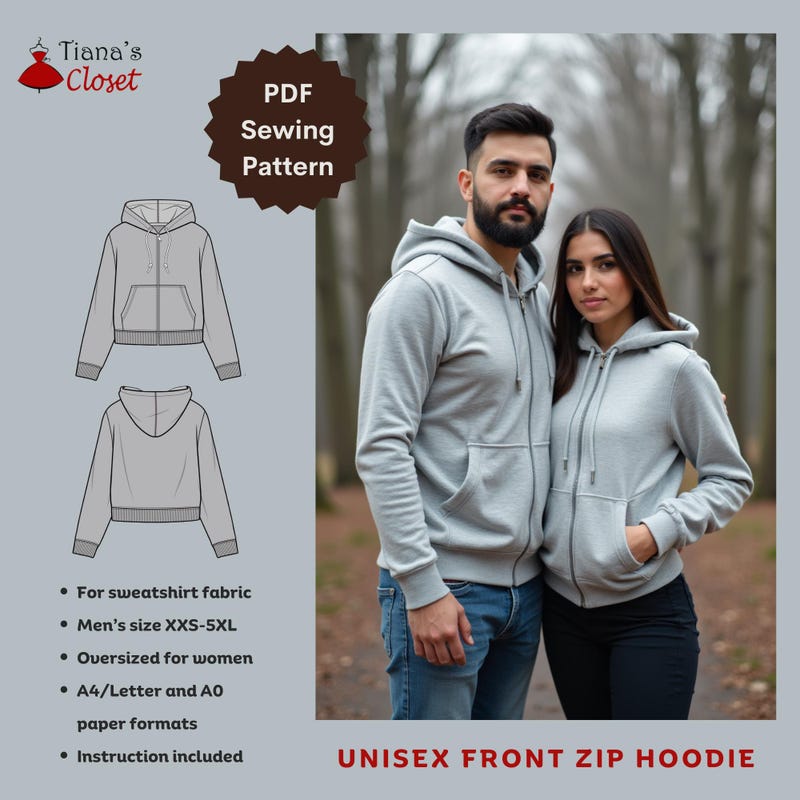 Hoodie Pattern - Etsy