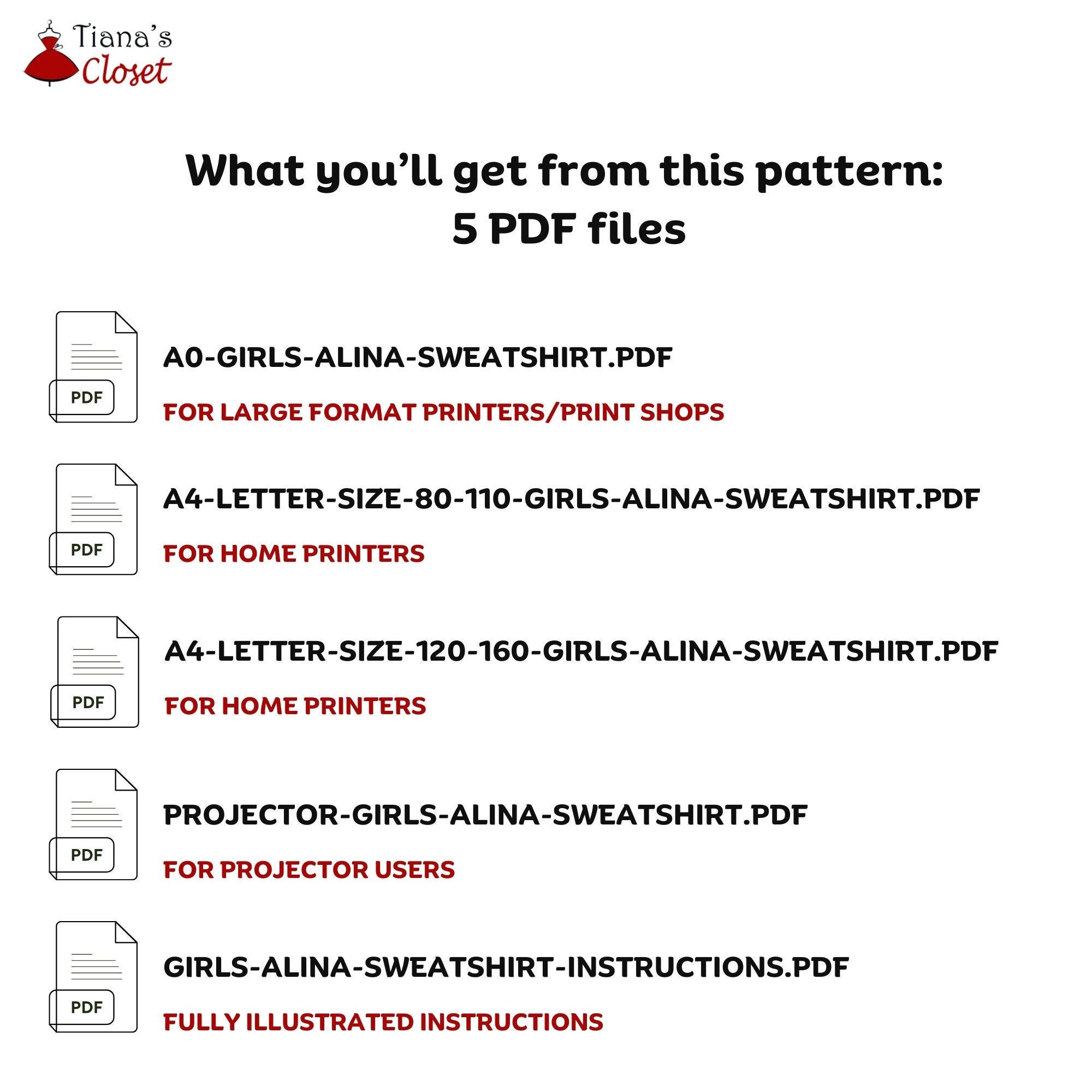 Alina Peter Pan Collar Sweatshirt - PDF Sewing Pattern for Girls ...