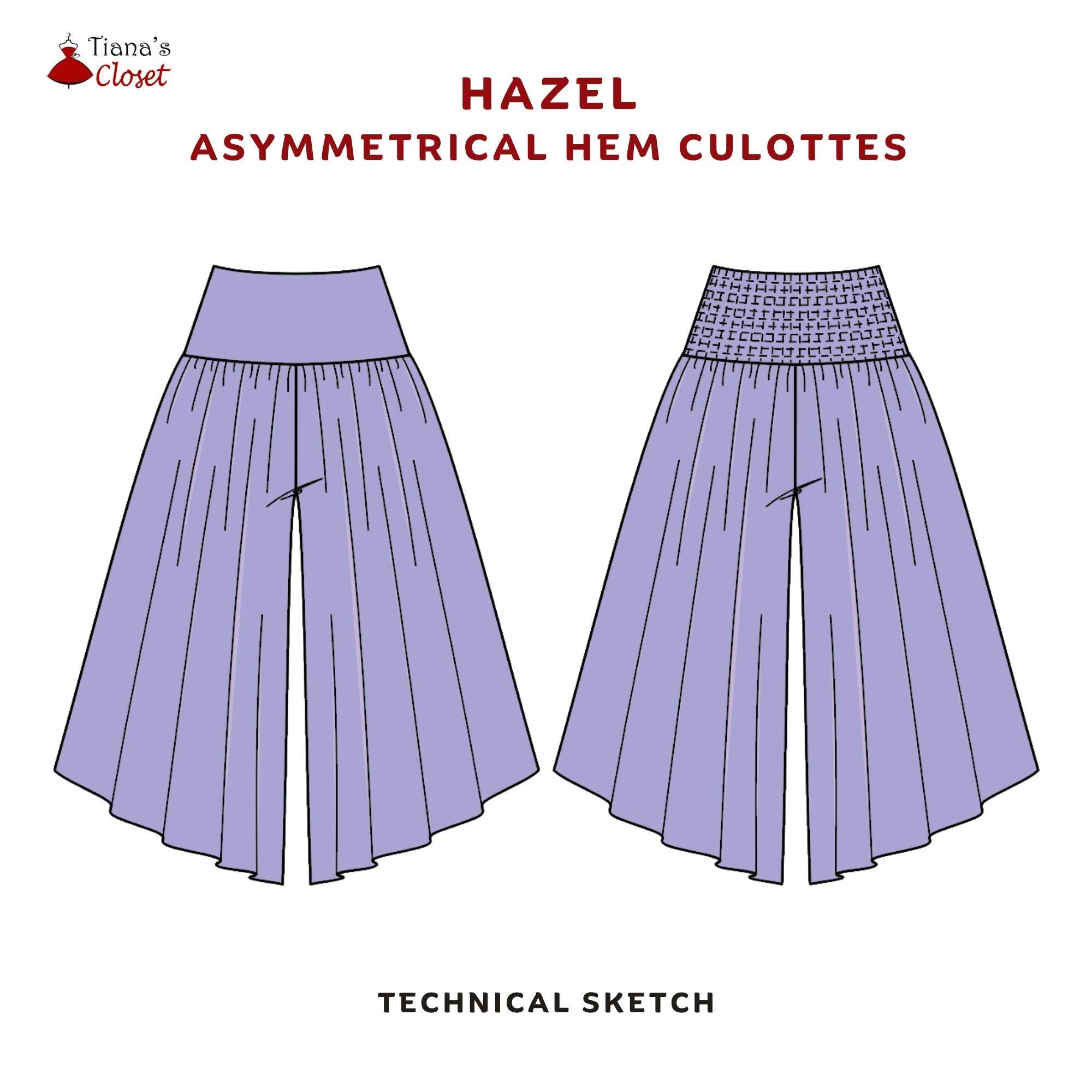 Hazel Culottes PDF Sewing Pattern: Boho Style, Dramatic Wide Legs ...