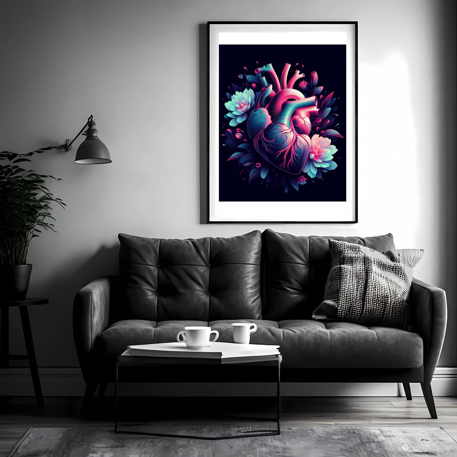 Human Heart Abstract Wall Art , Medical Gift -cardiologist -instant ...