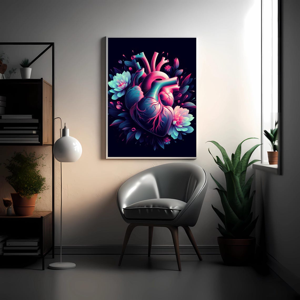 Human Heart Abstract Wall Art , Medical Gift -cardiologist -instant ...