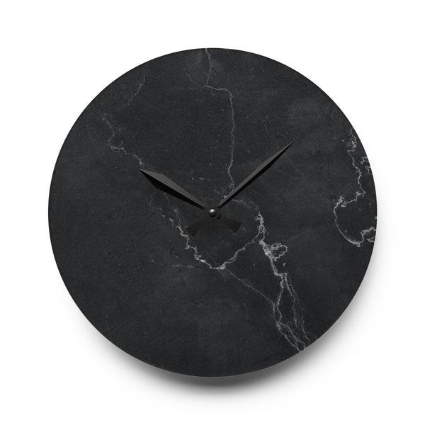 Marble Clock - Etsy